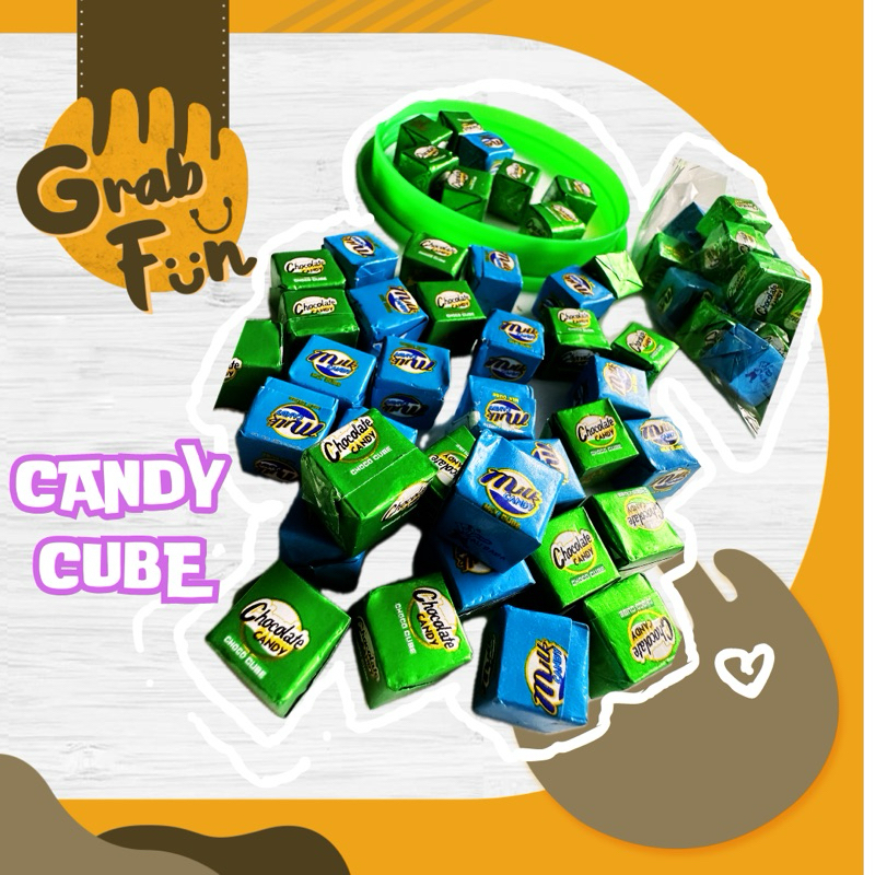 (Grabfun)Chocolate Choco Coklat Cube / Milk / Strawberry Blueberry ...
