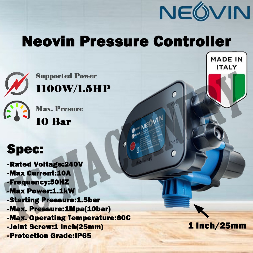 [𝐌𝐚𝐝𝐞 𝐈𝐧 𝐈𝐭𝐚𝐥𝐲]NEOVIN PRESSURE CONTROLLER P39MP 1HP 240V 1.1kW ...