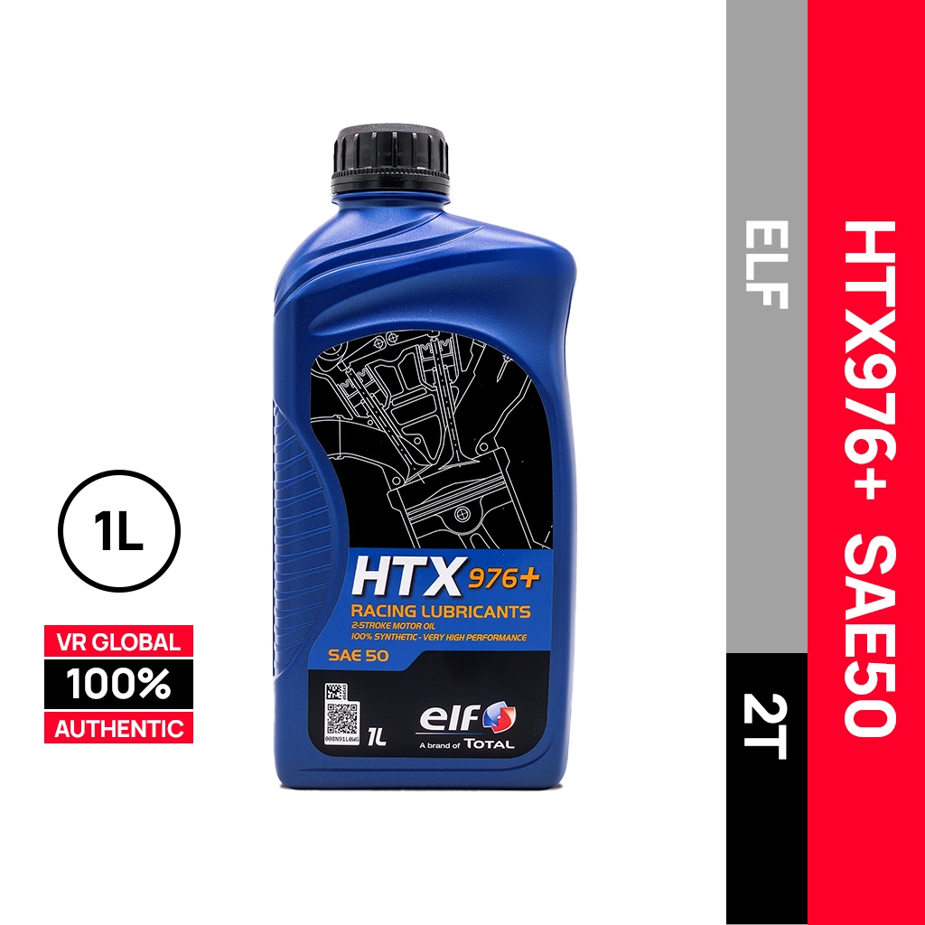 ELF RACING HTX 976+ SAE 50 2T ENGINE OIL 1L (2 STROKE MINYAK HITAM MOTOR) | Shopee Malaysia