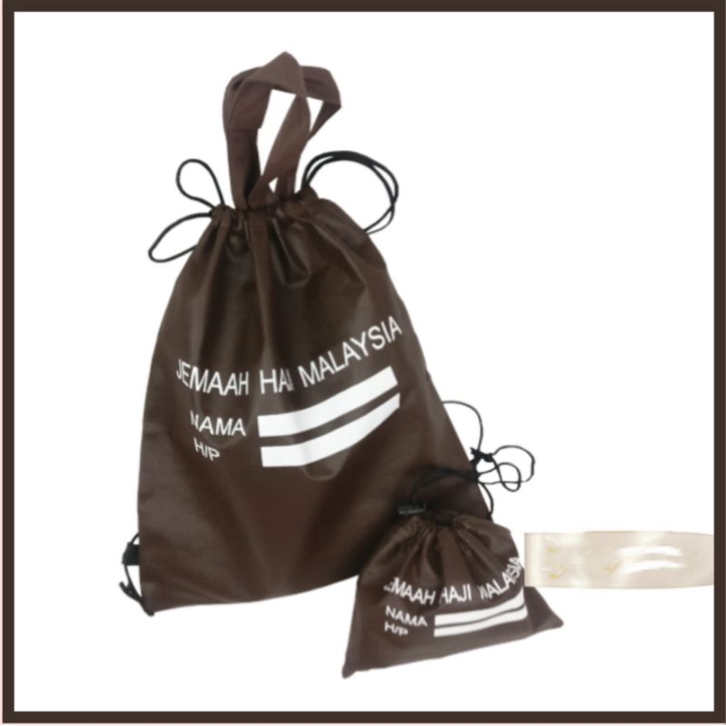 Set Bag/Uncang kasut dan Uncang batu Haji/Umrah | Shopee Malaysia