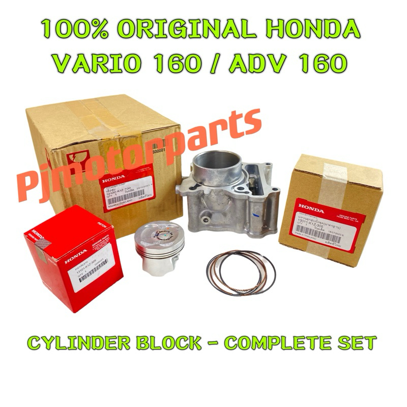 VARIO 160 / ADV 160 ( 100% ORIGINAL ) COMPLETE SET CYLINDER BLOCK ...
