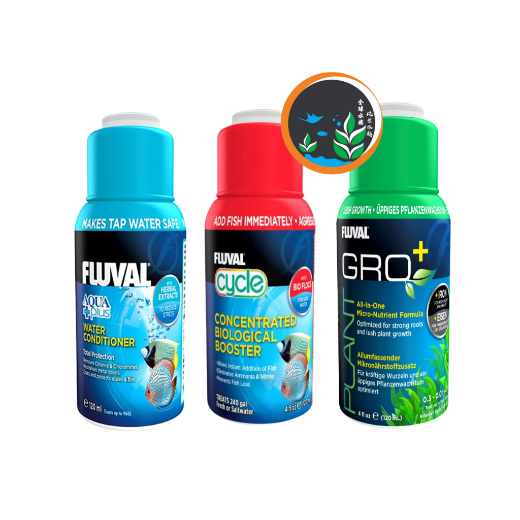 Fluval Series Cycle Aqua Plus Gro+ 120ml Fertilisers Bacteria Media ...
