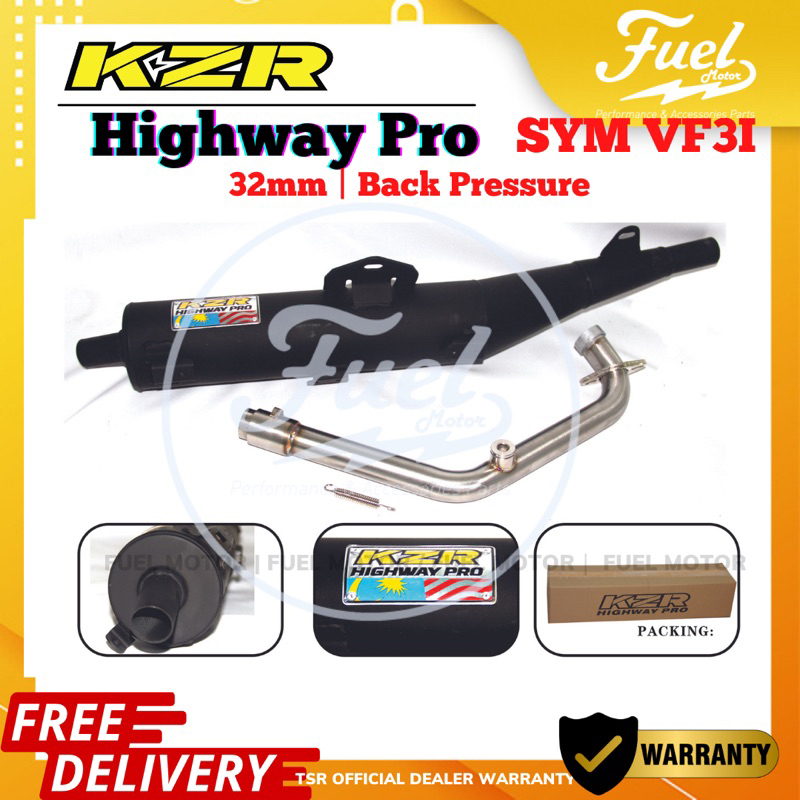 Exhaust Pipe SYM VF3i Back Pressure 32mm Standard Cutting KZR Highway ...
