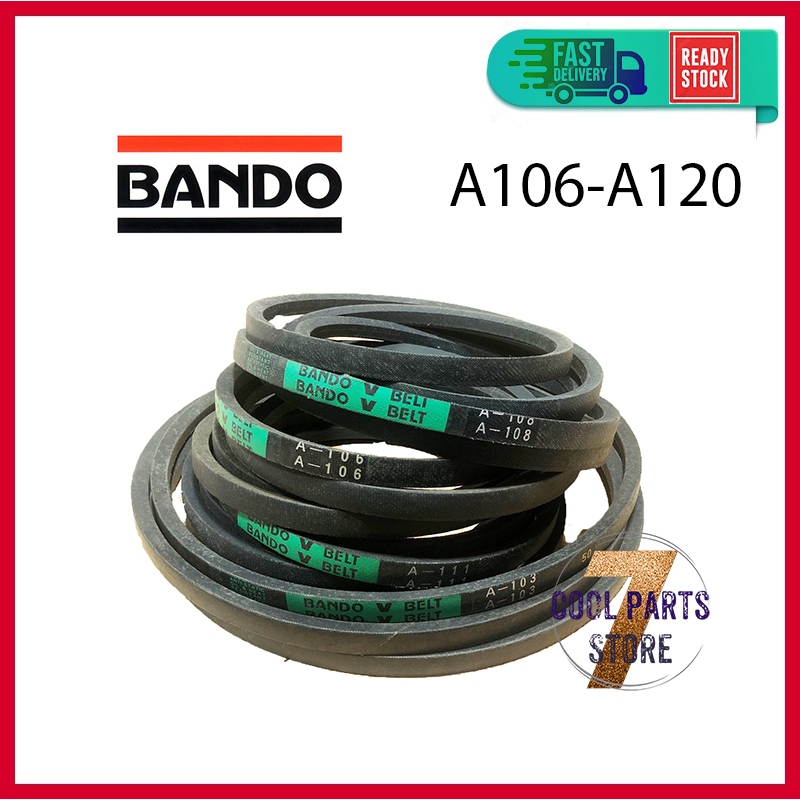 BANDO V Belt A106 A107 A108 A109 A110 A111 A112 A113 A114 A115 A116 ...