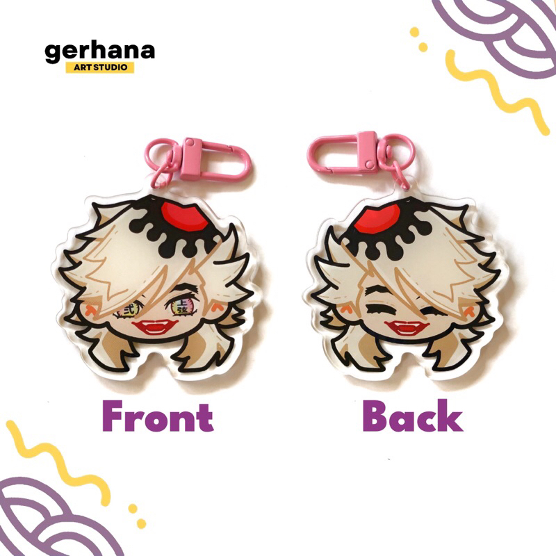 Demon Slayer Demon Chibi Acrylic Keychain | Muzan Kokushibo Douma Akaza ...