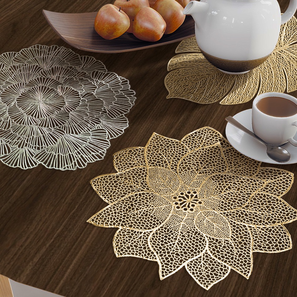 Alas Meja Pinggan Makan Bunga Flower Rose Table Mat Placemat 2025 Deco ...