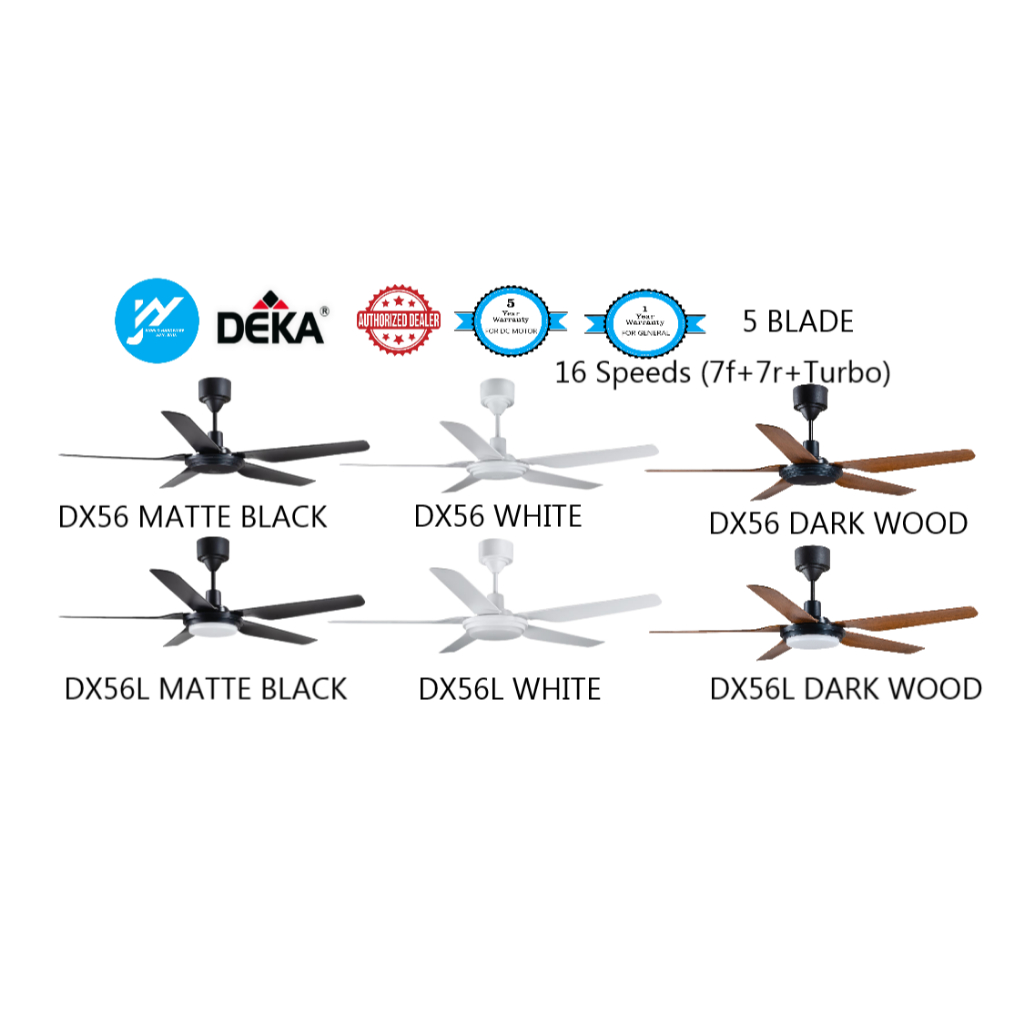 DEKA Authorised Dealer (New2024) DX 56” DC motor Remote fan 14 Speed ...
