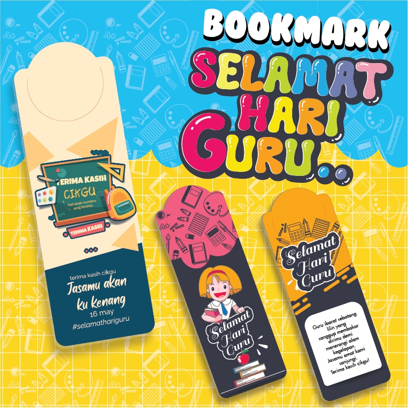 4 pcs Bookmark Hadiah Hari Guru | Shopee Malaysia
