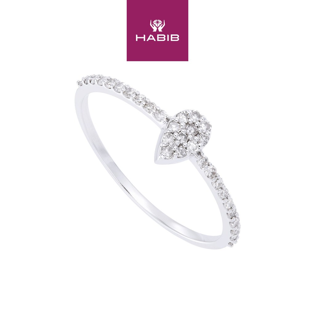 HABIB Diamond Ring in 375/9K White Gold 265331222 | Shopee Malaysia
