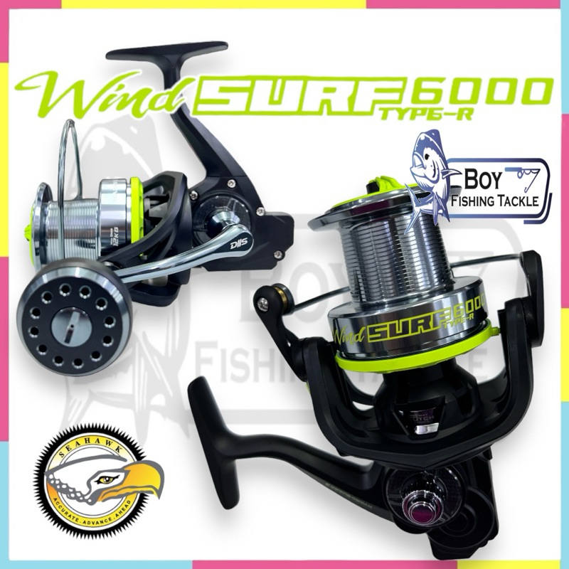 2024 SEAHAWK WINDSURF TYRE R 6000 SPINNING REEL WIND SURF MESIN PANTAI ...