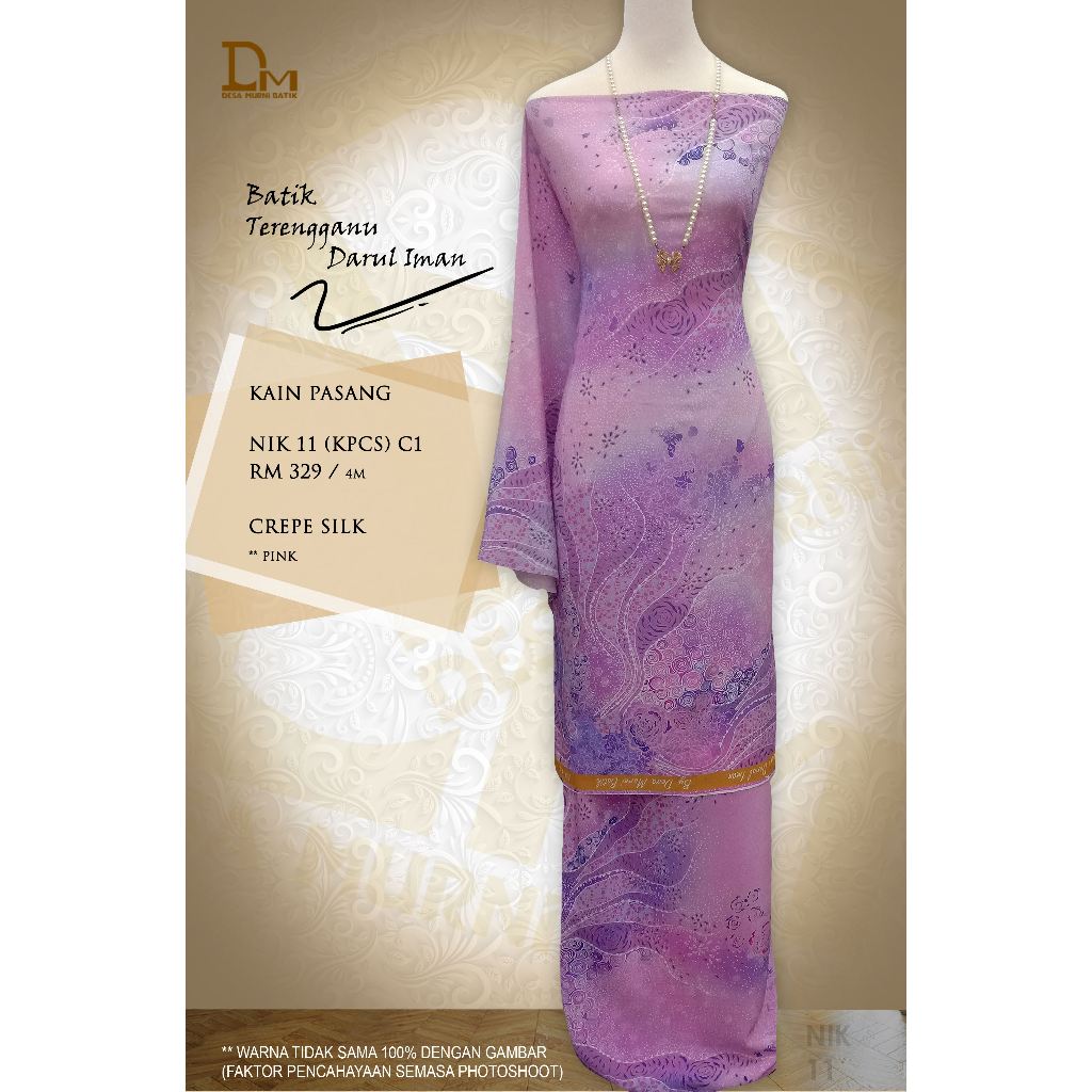 BATIK TERENGGANU DARUL IMAN-CREPE SILK/SUTERA CREPE by DESA MURNI BATIK ...