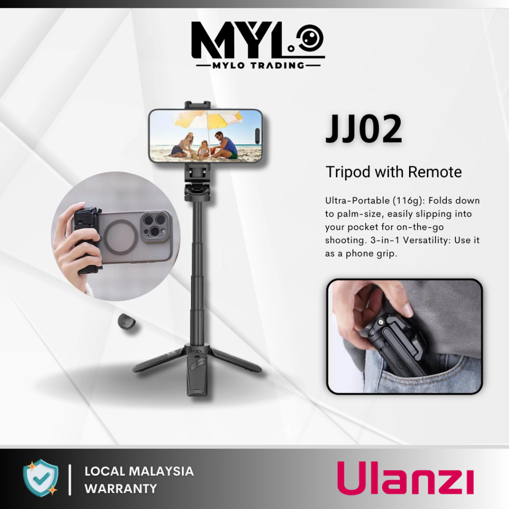 Ulanzi JJ02 Extendable Grip Phone Tripod with Remote M004 | JJ03 3-in-1 ...