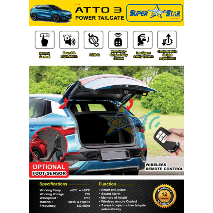 BYD ATTO 3 (POWER TAILGATE) | Shopee Malaysia