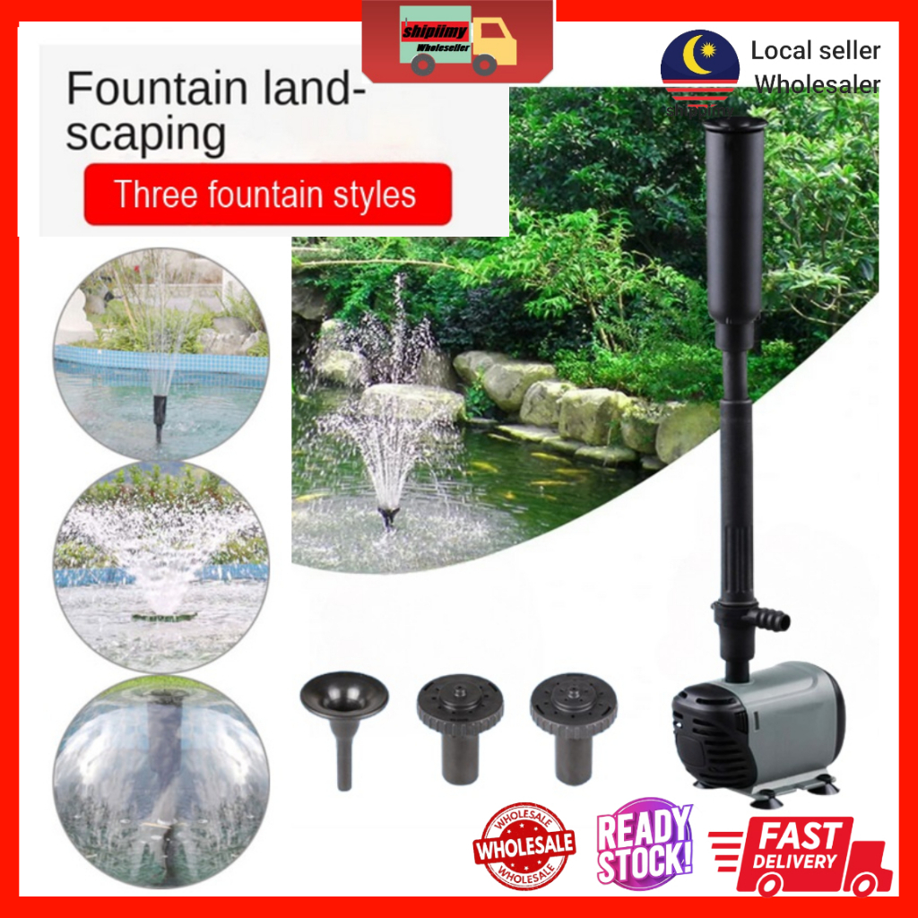 Garden Fountain Landscape Pump Pond (3 Fountain Style) Water Feature ...