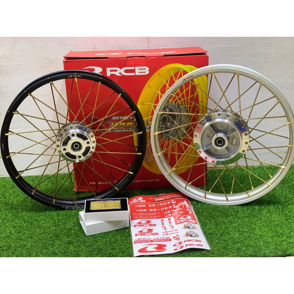 RCB RACING BOY TUBELESS ALLOY RIM (36H) X-SERIES Y15ZR / Y15 Y16 SILVER ...