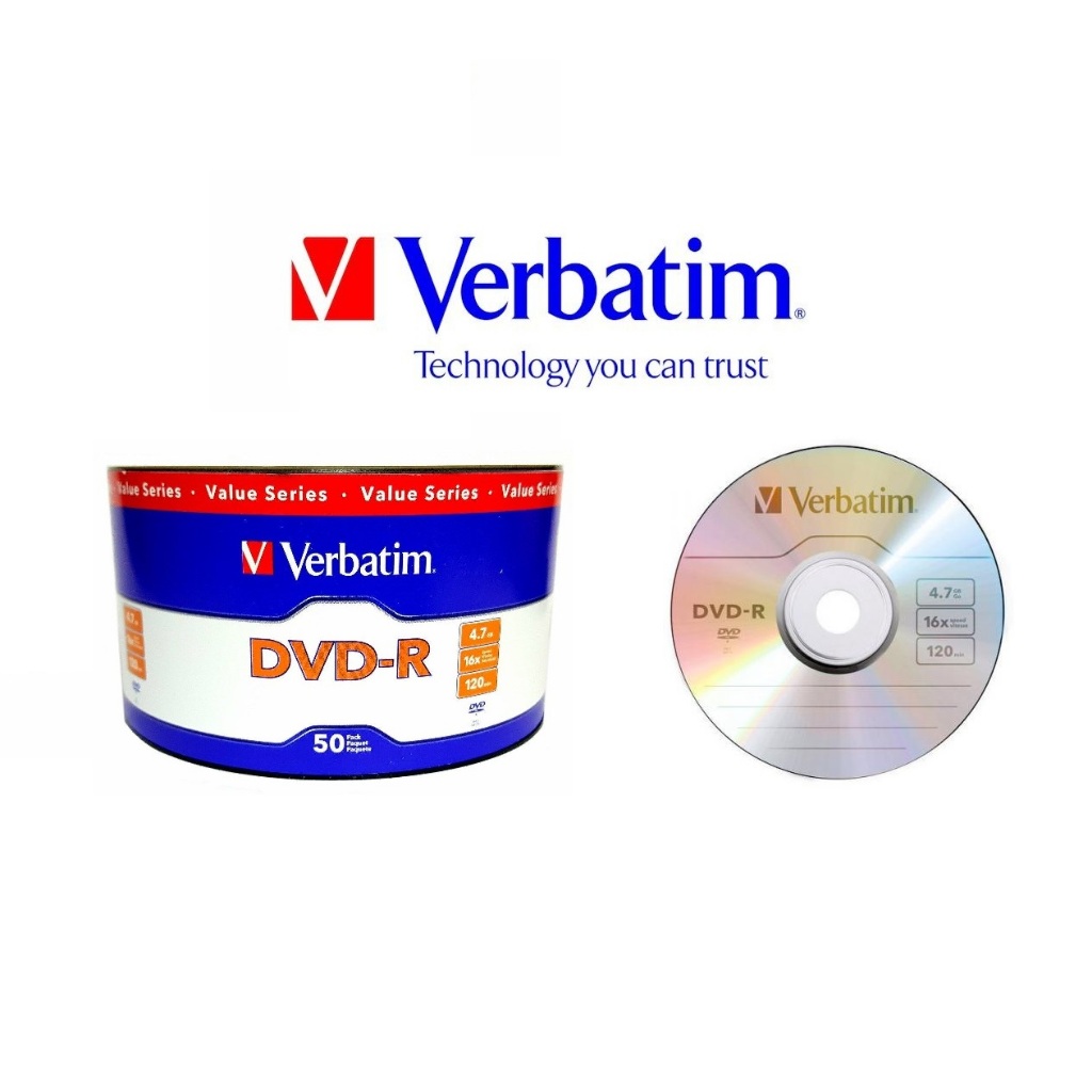 [ORIGINAL] VERBATIM DVD-R RECORDABLE DISC DVDR Capacity:4.7GB/120MIN ...