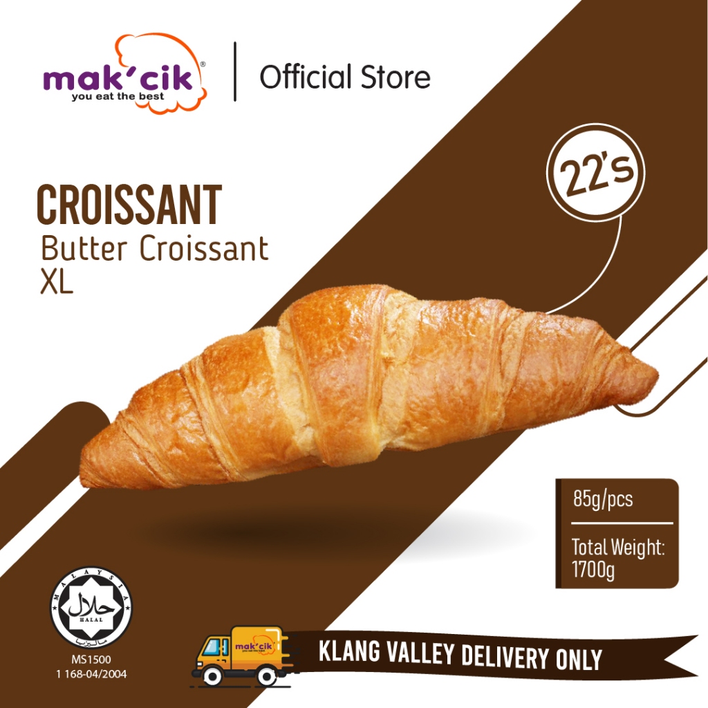 Mak’Cik Butter Croissant XL 1.7KG (22pcs) | Shopee Malaysia