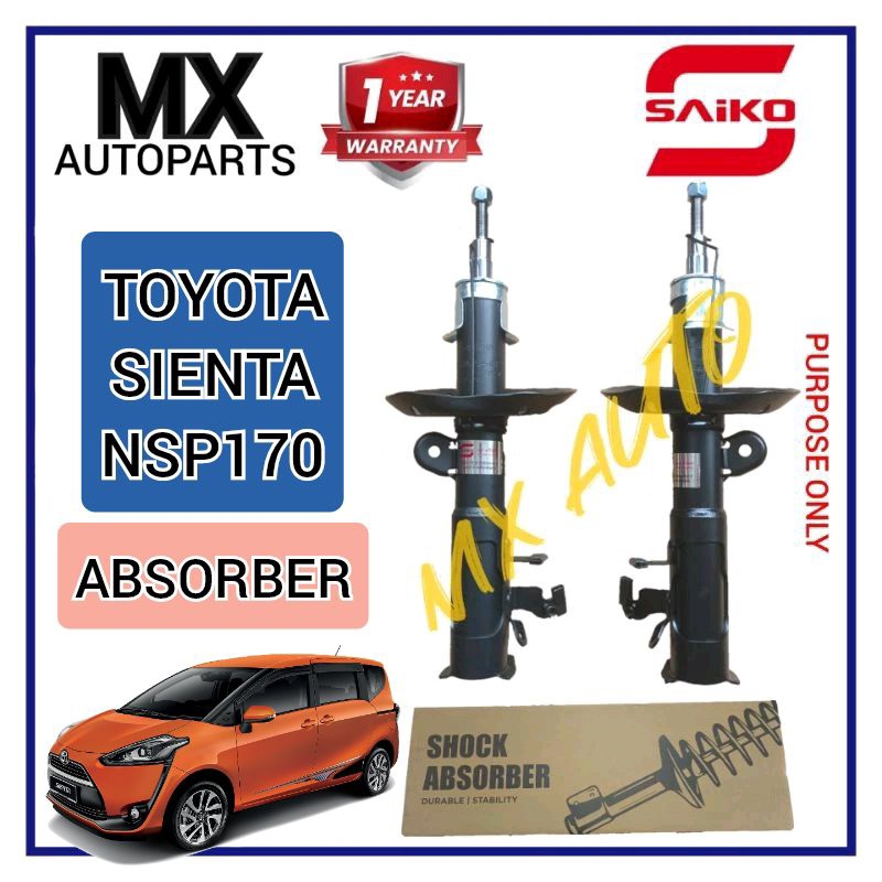 ( WARRANTY 1YEAR ) SHOCK ABSORBER TOYOTA SIENTA NSP170 FRONT / REAR ...