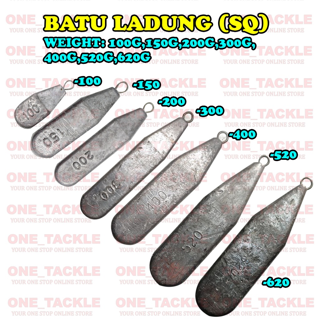 batu ladung SQ SIZE 400, 520, 620, 720, 820 Batu pancing | Shopee Malaysia