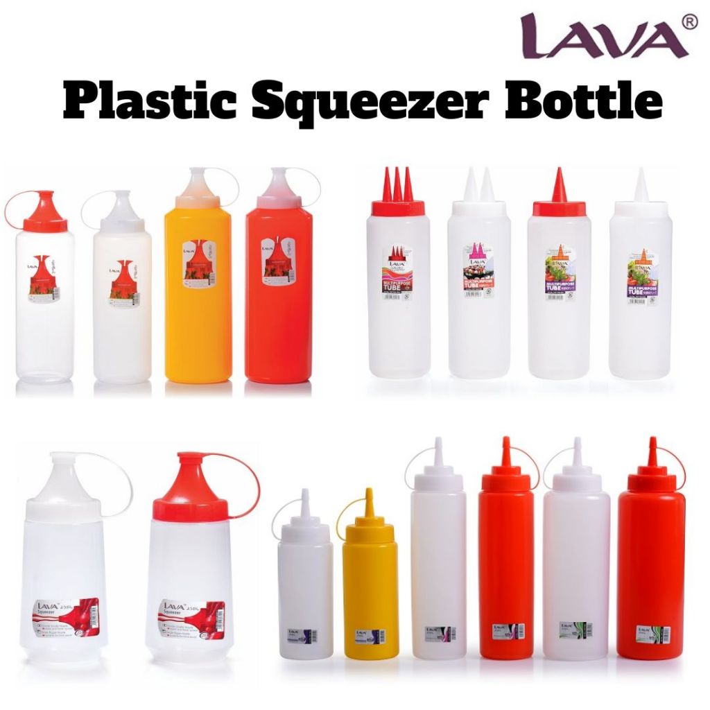 LAVA Plastic Sauce Squeezer Bottle/ FIFO Sauce Squeezer (Random Colour ...