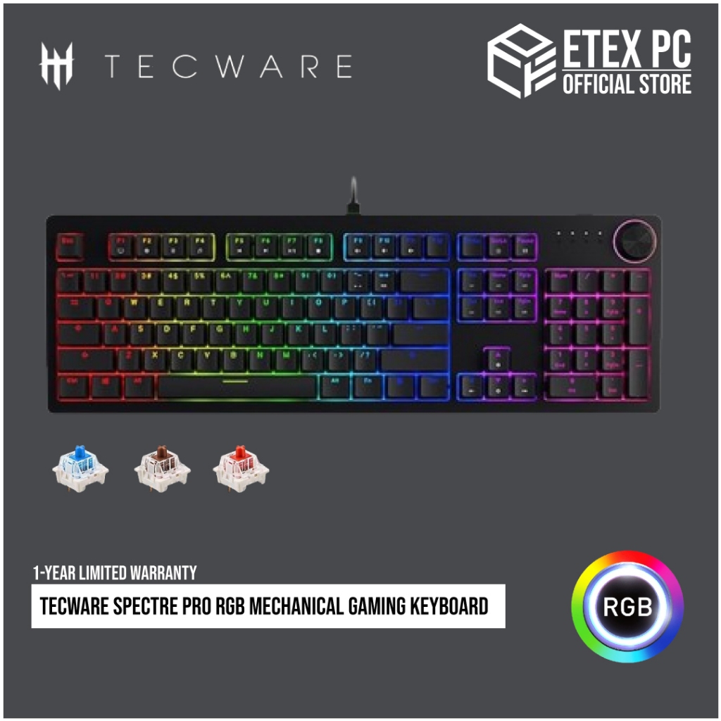 Tecware Spectre Pro RGB Mechanical Gaming Keyboard ( Blue Switch ...
