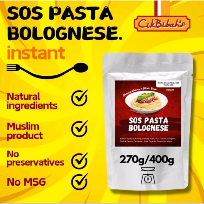 SOS PASTA BOLOGNESE CIK BIBAH's | Shopee Malaysia