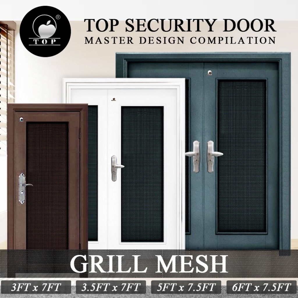 (PRE ORDER) TOP SECURITY DOOR Mesh Grill Single layer (Free Welding ...