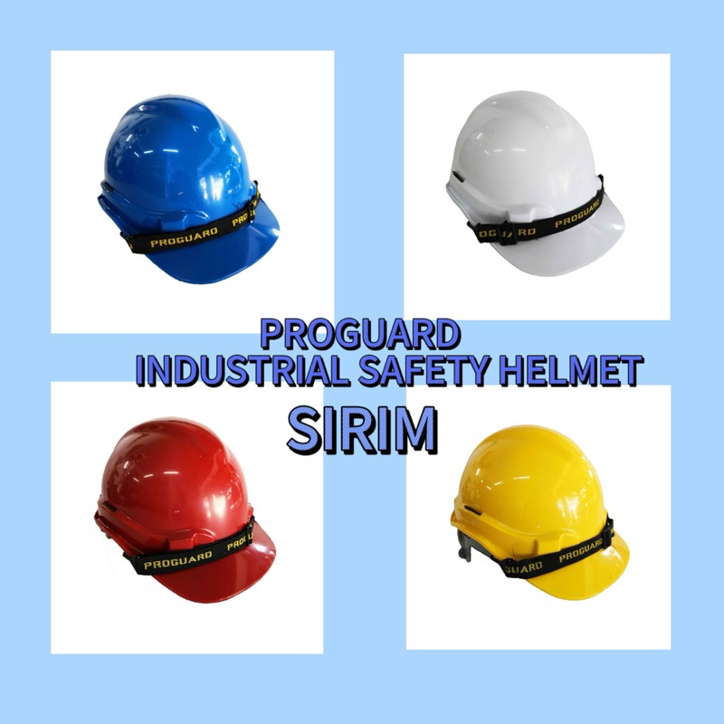 PROGUARD INDUSTRIAL SAFETY HELMET SIRIM 💯⚪️🔴🔵🟡 | Shopee Malaysia