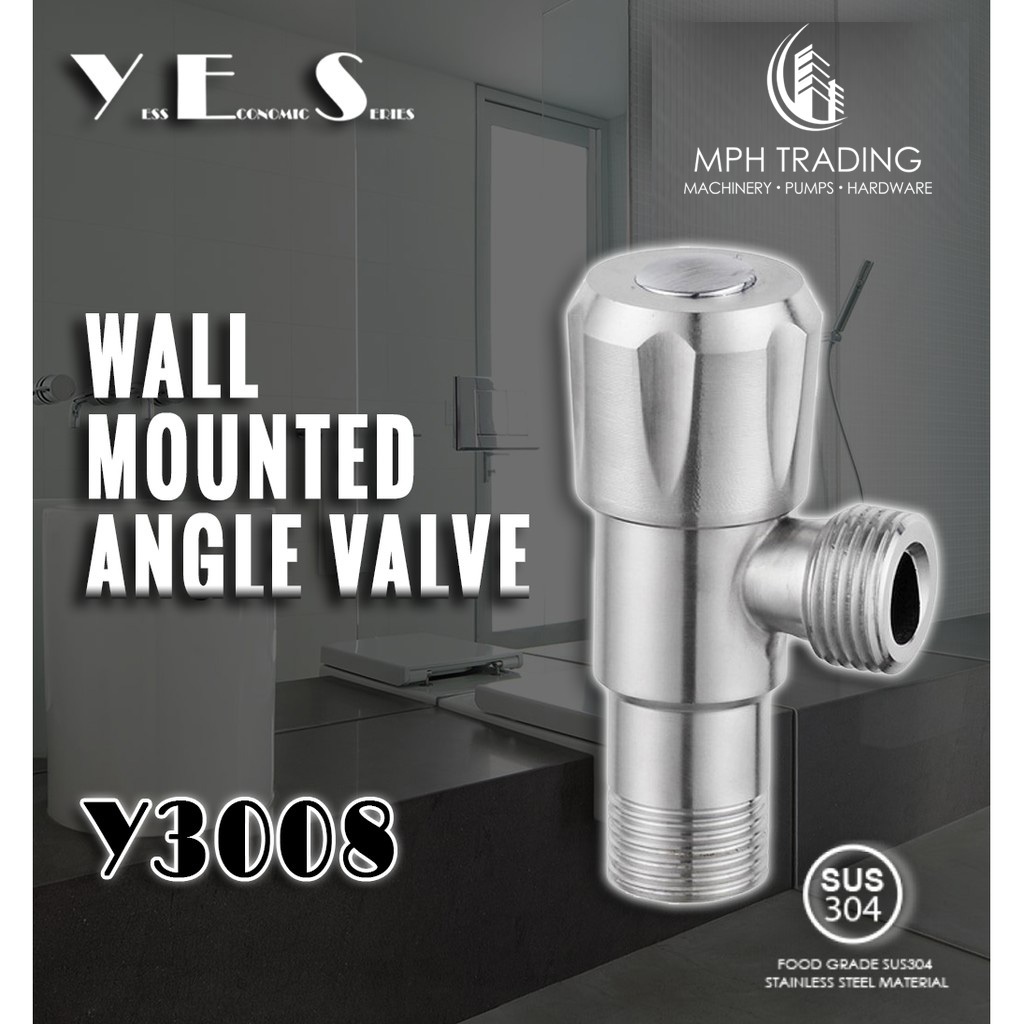 Quarter Turn Angle Valve Sliver Rounded Side Square Stopcock [HOME USER ...