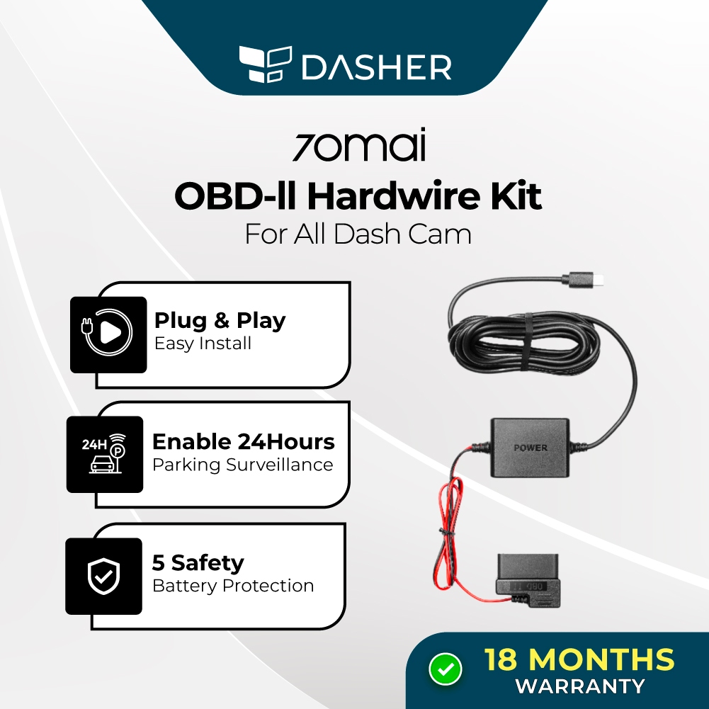 [New Launch] 70mai OBD-II Hardwire Kit | 24 Hours Parking Mode | Easy ...