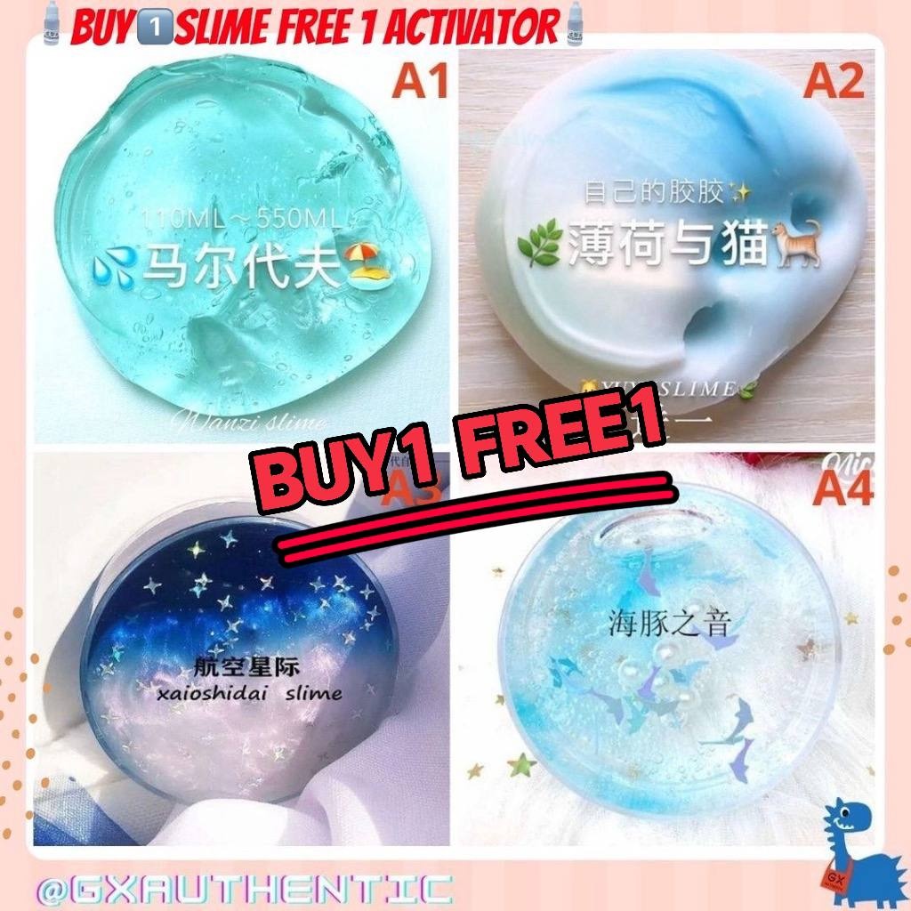 🇲🇾Ready Stock 🔥 越玩越大网红史莱姆起泡胶Fluffy Slime transparency version 280g/diy slime super soft slime ...