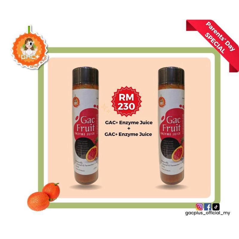 Gac+ Gac Fruit Enzyme Juice x2 | Shopee Malaysia