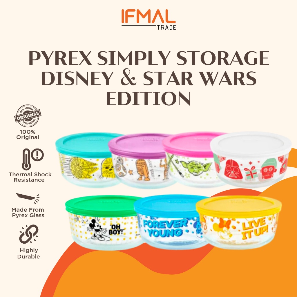 Pyrex Simply Storage Disney & StarWars Edition Food Storage Container ...