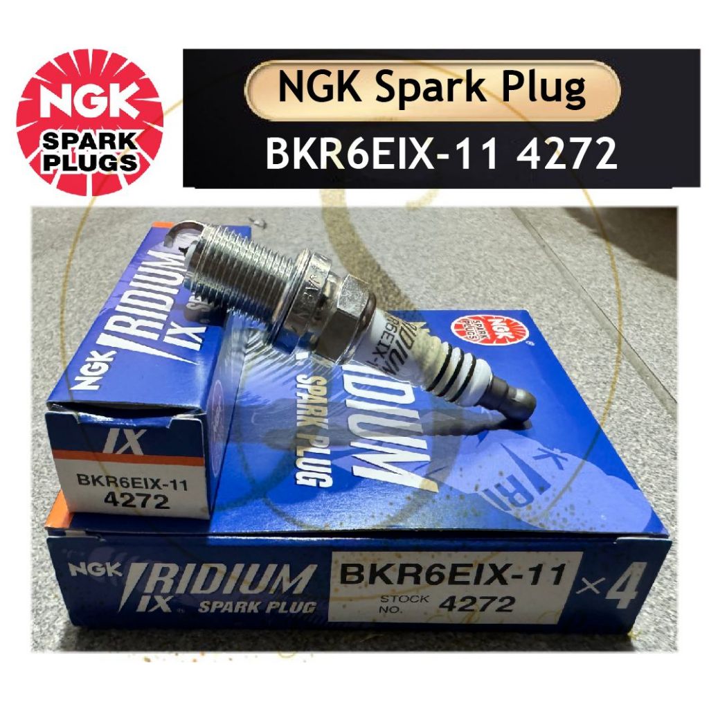 (100% ORIGINAL JAPAN) BKR6EIX-11 Ngk Iridium ix 4272 spark plug Honda / Hyundai / Toyota / Naza ...