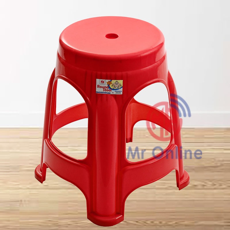 Plastic Round Stool (THICK)/Plastic Stackable Chair/Dinner Chair ...