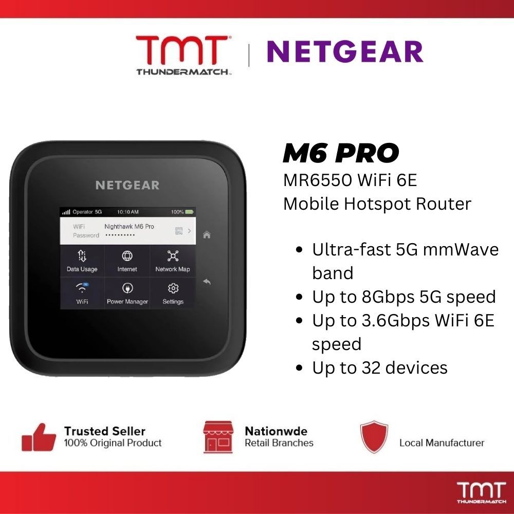 NETGEAR Nighthawk M6 Pro 5G Wi-Fi 6/Wi-Fi 6E Mobile Hotspot Router | Shopee Malaysia