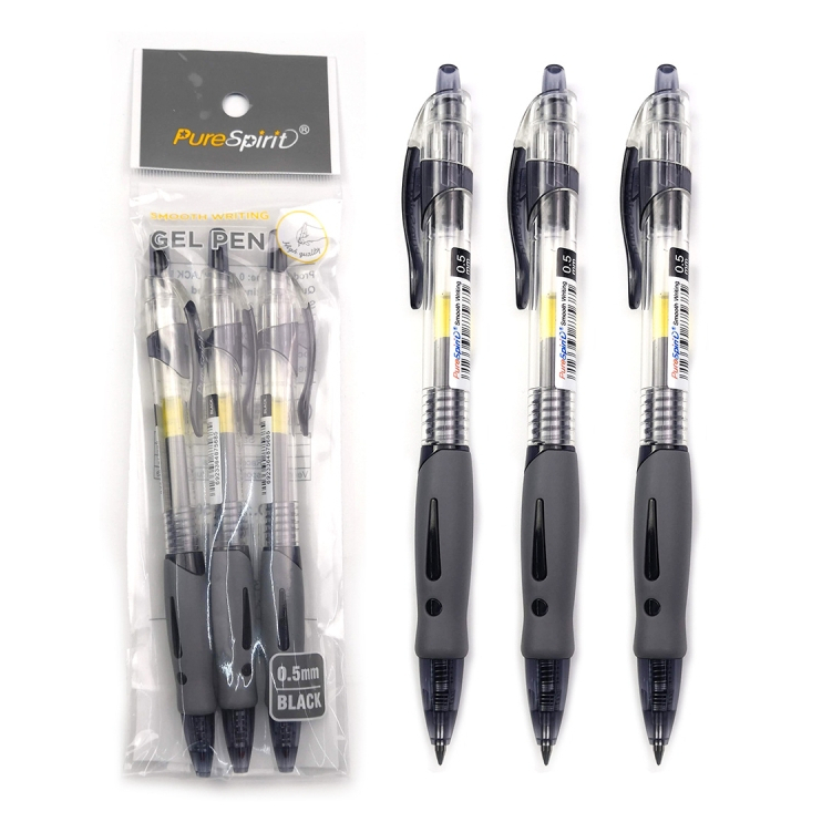 GEL PEN 0.5MM BLACK (PURE SPIRIT) | Shopee Malaysia