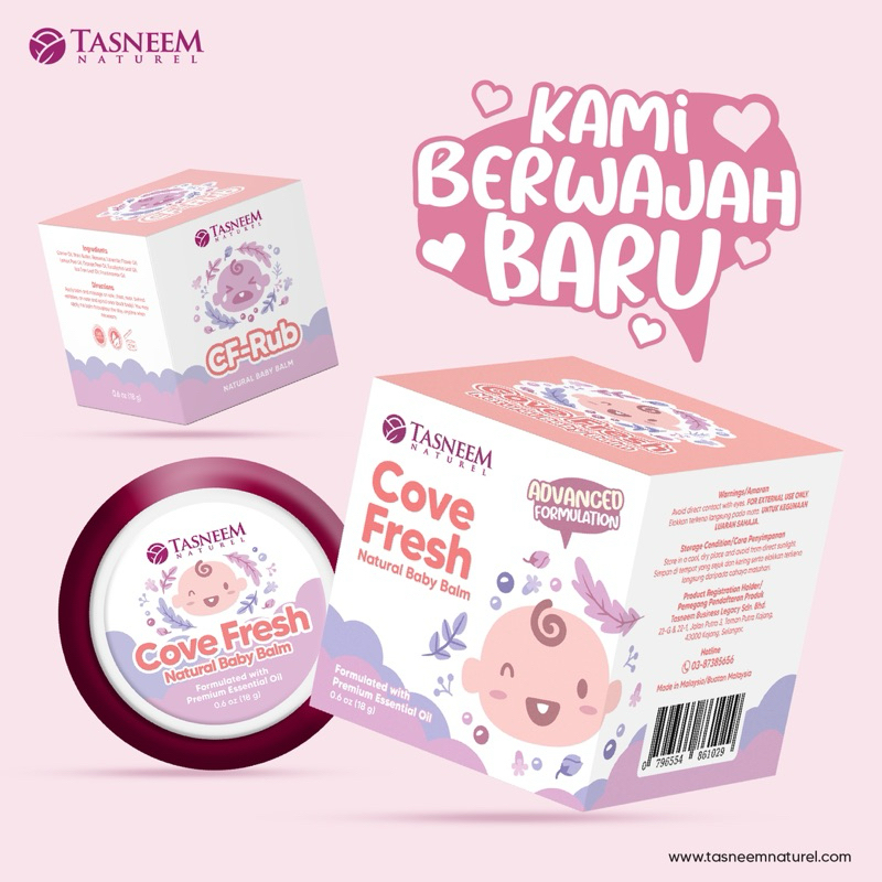 Cove Fresh| Cf Rub Balm Tasneem Naturel Untuk Demam,Selesema,Batuk ...