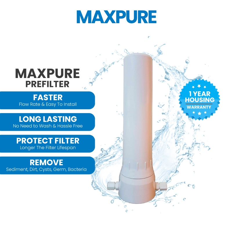 MAXPURE M-01 Pre-Filter Water Filter Compatible with Aquasana, Amway ...