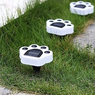 READY STOCK‼️4pcs Home Solar Lights Outdoor Garden Paw Light Pet Cat ...