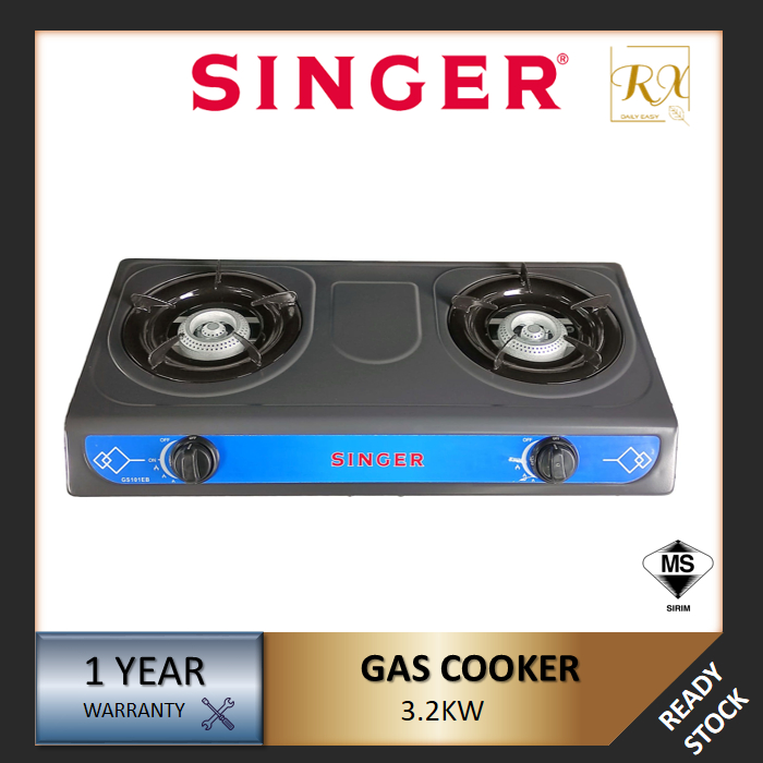 [BUBBLE WRAP] SINGER GS101EB DOUBLE BURNER GAS COOKER GAS STOVE 3.2KW ...