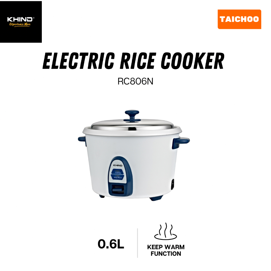 Khind Electric Rice Cooker 0.6L RC806N | Shopee Malaysia