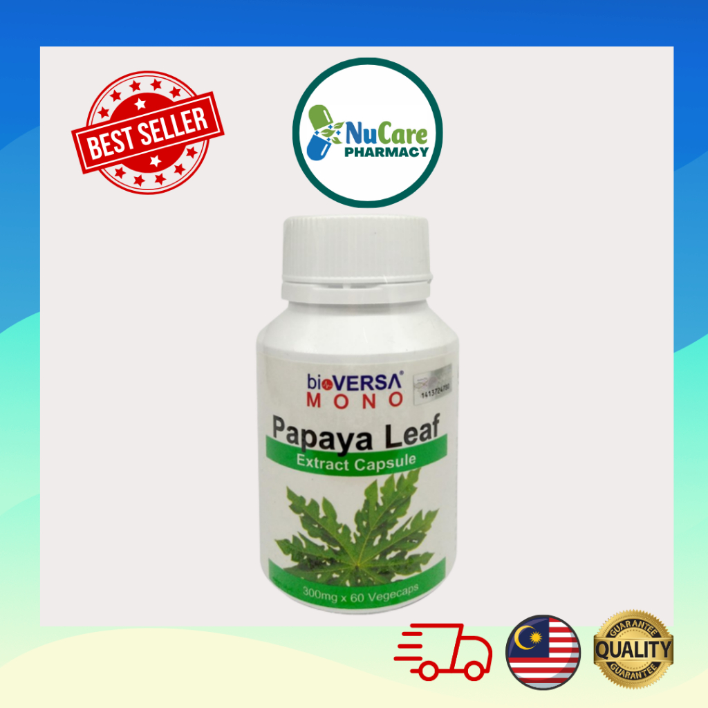 BIOVERSA PAPAYA LEAF EXTRACT CAP 300MG 60 VEGECAPS | Shopee Malaysia