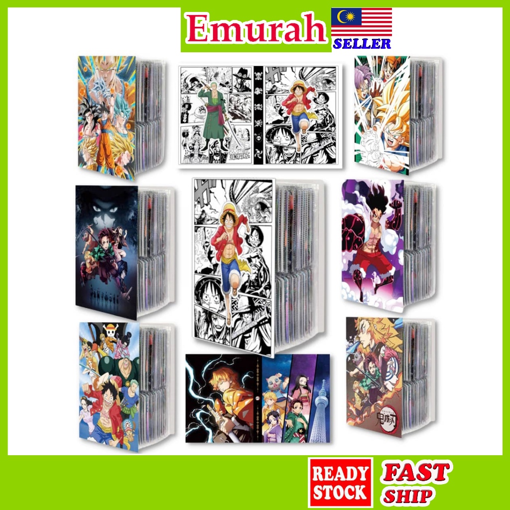 Anime Cartoon Photo card Binder ALBUM 240pcs ONE PIECE DRAGON BALL ...
