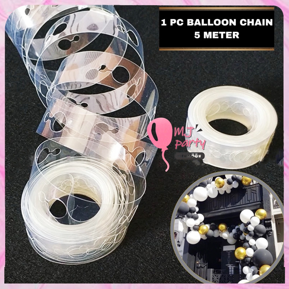5 Meters Balloon Double Hole Arch Flexible Chain Balloon Strip ...