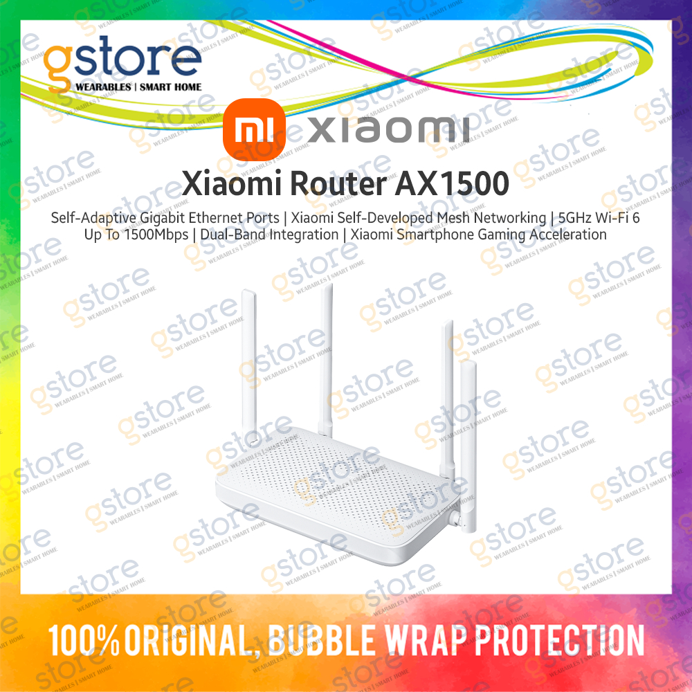 Xiaomi Router AX1500 (Dual-Band 2.4GHz & 5GHz, Up To 1500Mbps, Wi-Fi 6 ...