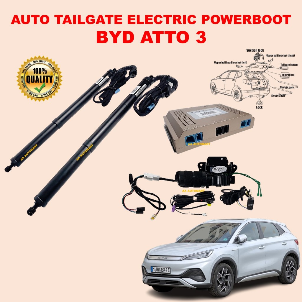 BYD ATTO 3 Intelligent Electric TailGate Lift Power Boot Power Tail ...