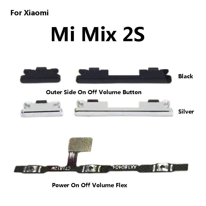 Xiaomi Mi Mix 2s / Mix2s ( M1803D5XA ) Power On Off + Volume Up Down Side Switch Key Outer ...