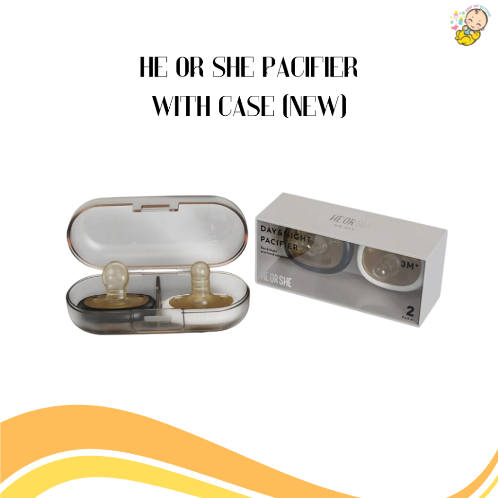 (NEW WITH CASE) HE OR SHE Day and Night Pacifier | Shopee Malaysia