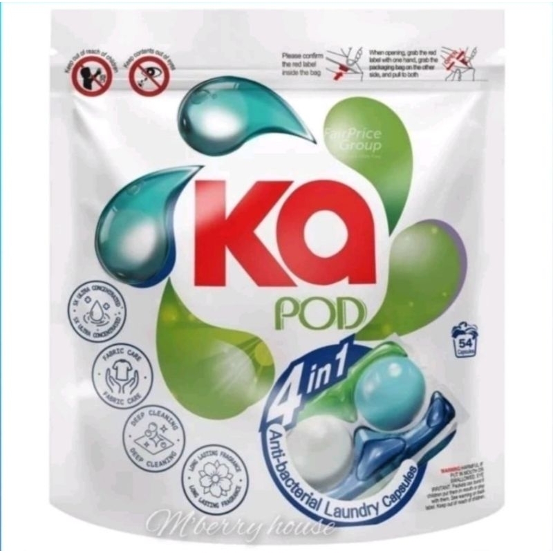 Ka 4-in-1 Anti-bacterial Laundry Capsules(54capsules) | Shopee Malaysia
